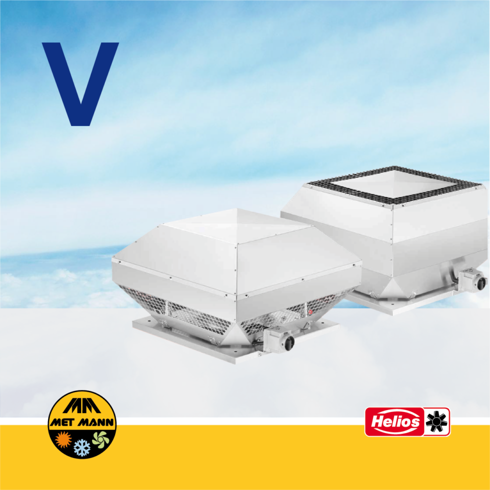 Extractores de techo en posición vertical, horizontal o diagonal